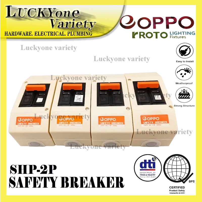 Safety Breaker SHP-2P 15A, 20A, 30A, 40A, 60A, 70A, 100A (EOPPO/ROTO ...