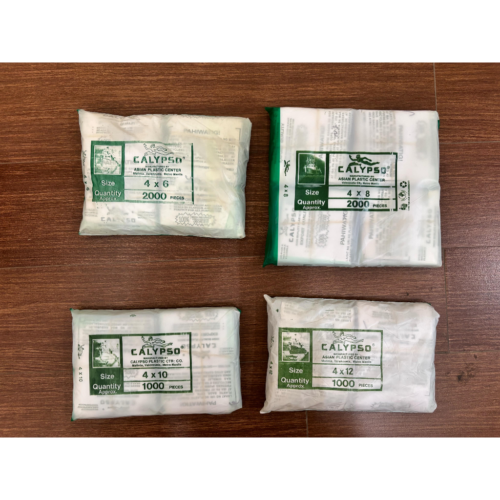 1000 pcs (1 BUNDLE) Calypso 04 Green [4x6, 4x8, 4x10, 4x12] Plastic ...