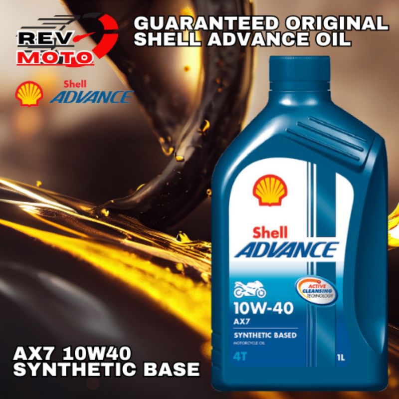 SHELL ADVANCE OIL AX7 10W40 SYNTHETIC BASE | Shopee Philippines