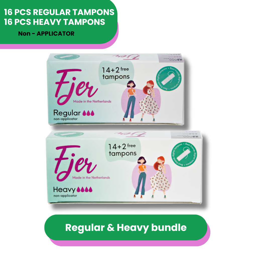 32pcs Fjer® tampons REGULAR and HEAVY sizes Non Applicator | Super ...