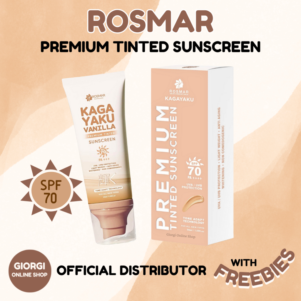ROSMAR Kagayaku Vanilla Premium Tinted Sunscreen SPF 70 | Sun ...