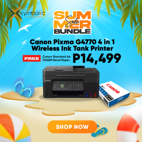 Canon Pixma G4770 4 in 1 Wireless Ink Tank Printer Bundle (With A4 ...