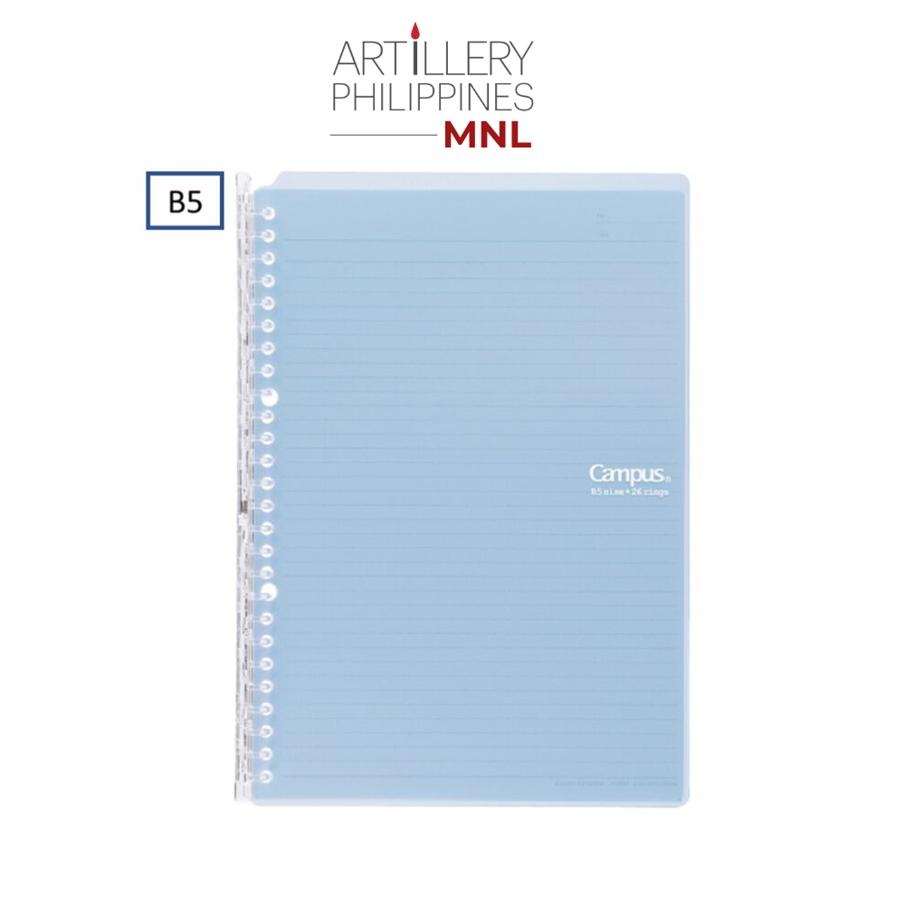 KOKUYO Campus Smart Ring Binder SP700LB – B5 Size, 26 Rings, Light Blue ...