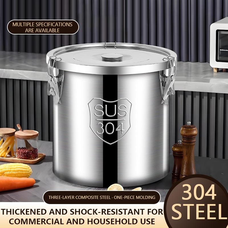 304 Stainless Steel Rice Dispenser 33L/53L - Airtight, Anti-Insect ...