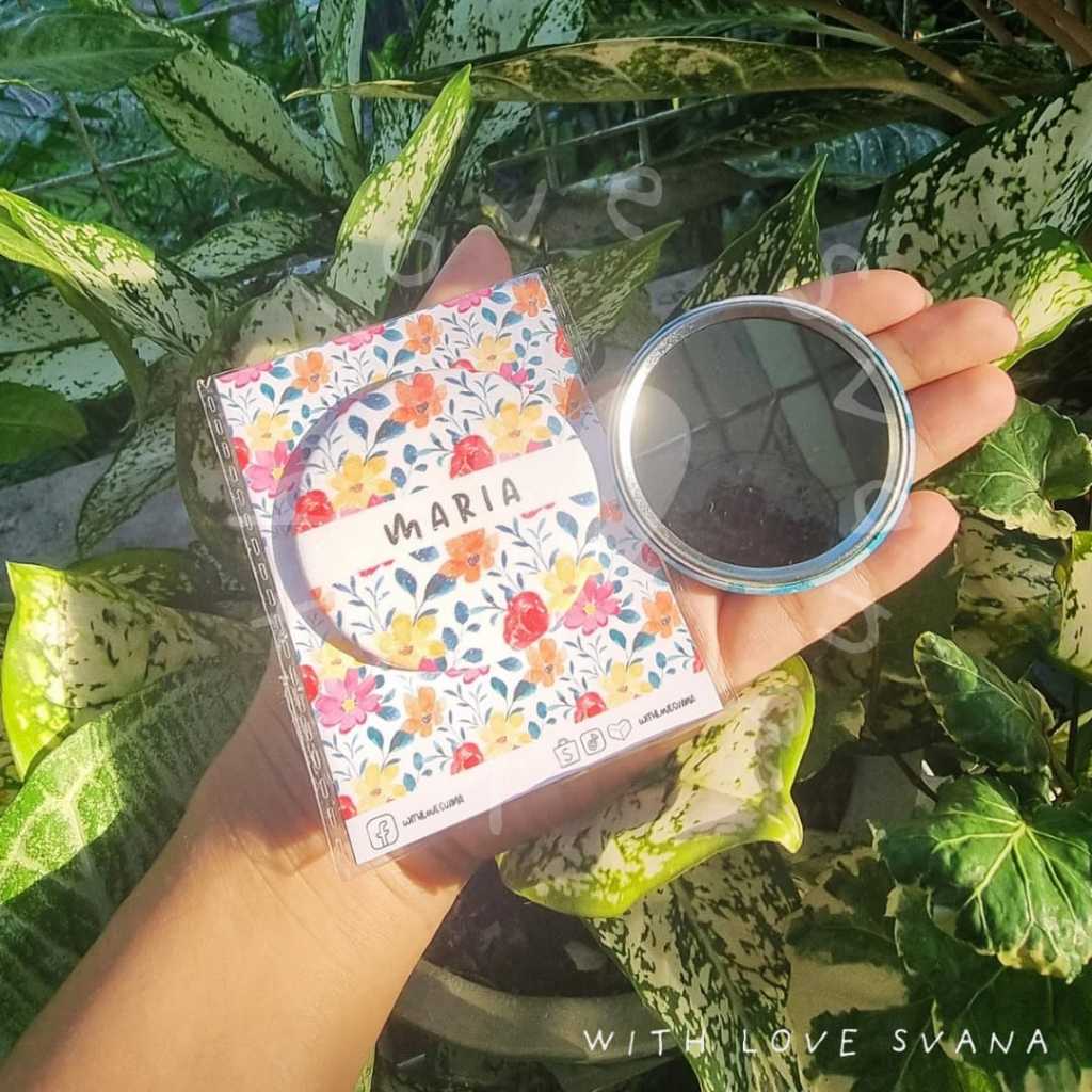 [WITHLOVESVANA] Personalized Mirror Badge (58mm) Aesthetic | Shopee ...