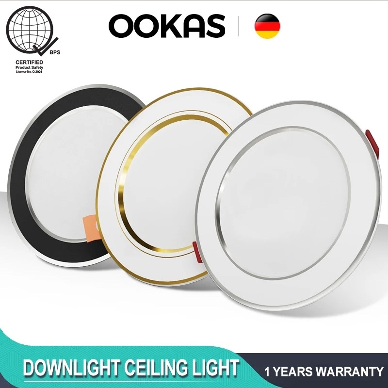 OOKAS Ultra Thin Pin Light Led Ceiling Light Tri Color Recessed ...