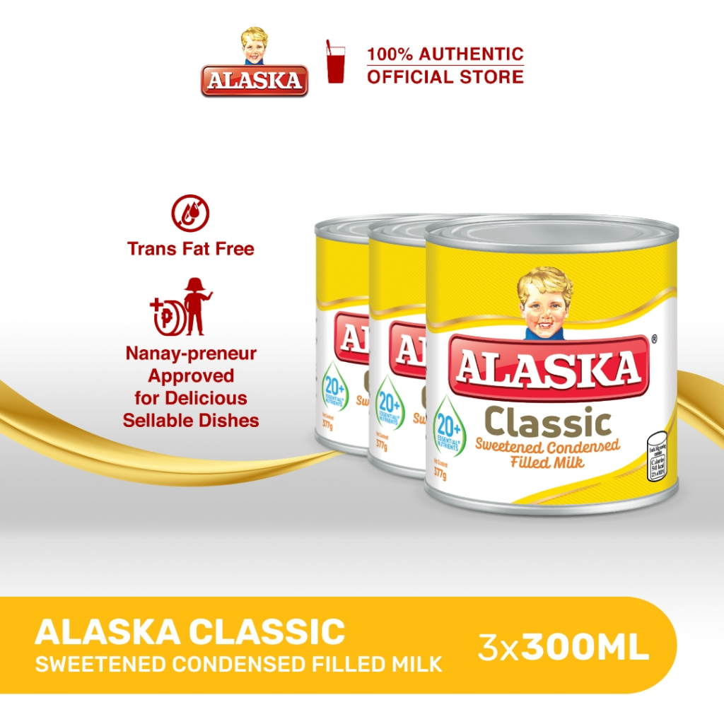 Alaska Condensed Milk Plain 300ml | Set of 3 | Shopee Philippines