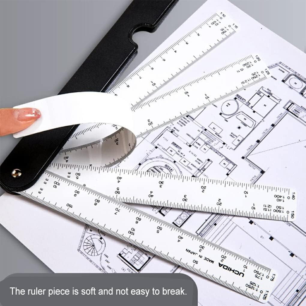 5-in-1 Fan Shape Scale Ruler for Engineers Architects - Multifunctional ...