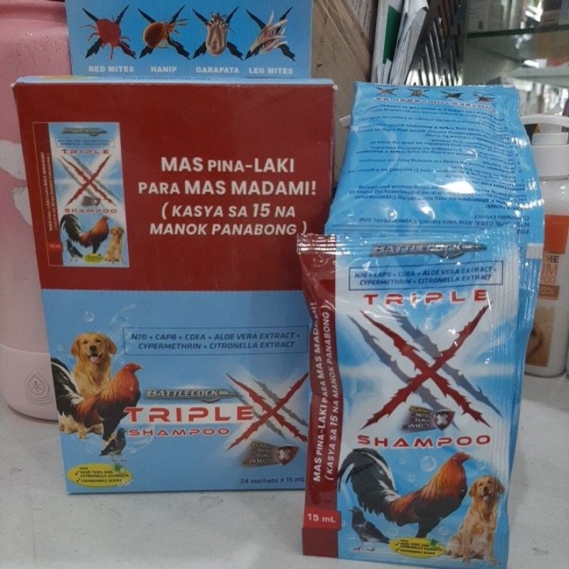 Triple Shampoo anti red mites Hanip garapata leg mites anti tick and ...