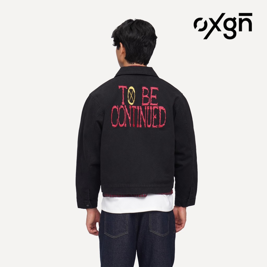 OXGN One Piece To Be Continued Graphic Barn Jacket For Men (Black ...