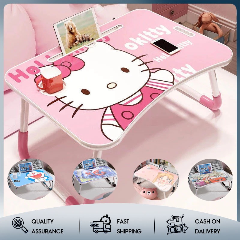 60x40cm Foldable Study Table for kids and adults Bed Desk Wooden Table ...