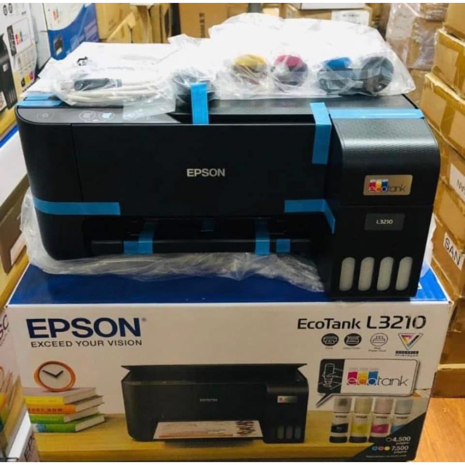 Brand New EPSON Printer Eco Tank L3210 Multifunction Wireless 3 In 1 ...