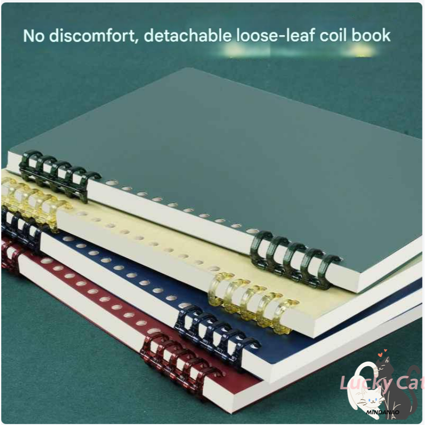 LUCKYCAT A5 Loose-Leaf Binder Notebook with Detachable Coil and High ...
