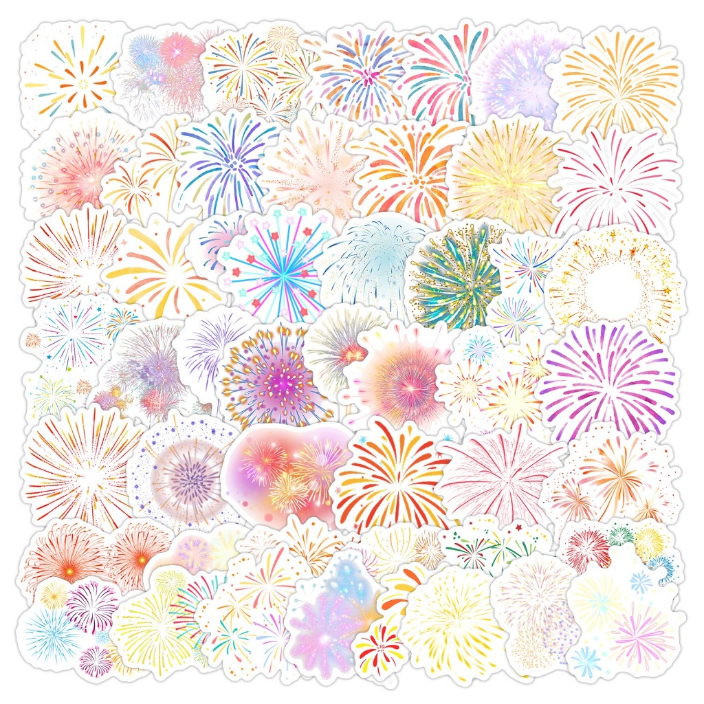 50 Pcs Cute Fireworks Graffiti Stickers. Product Number: L50-1006 ...