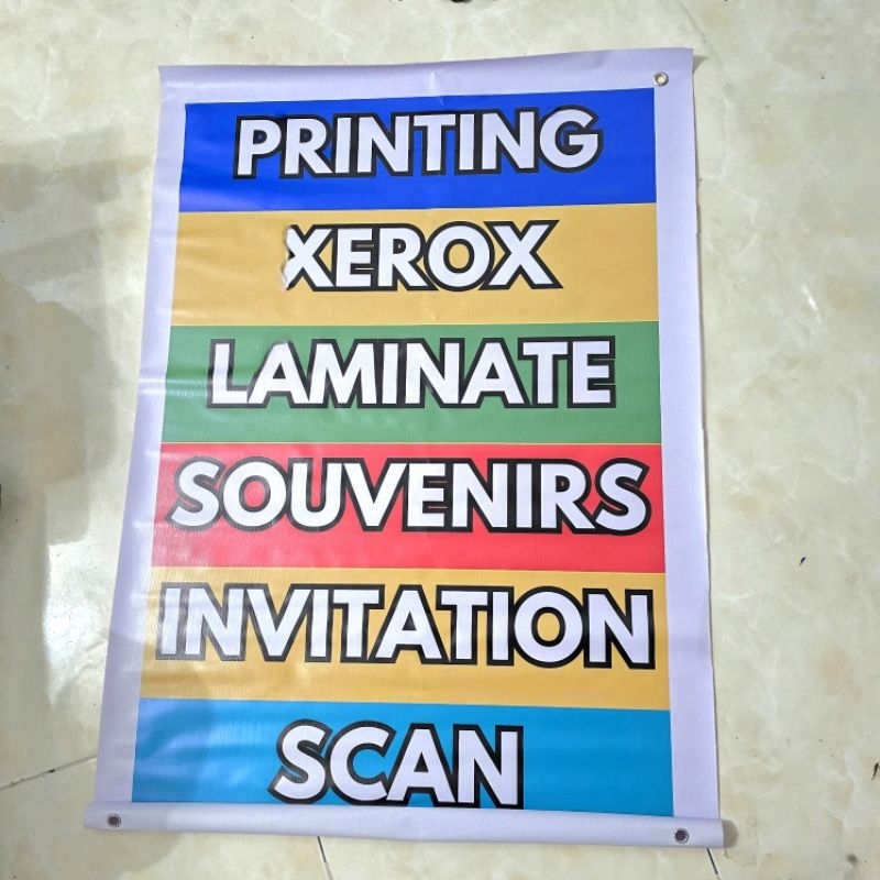 Print Xerox Scan Laminate Tarpaulin with free eyelet | Shopee Philippines