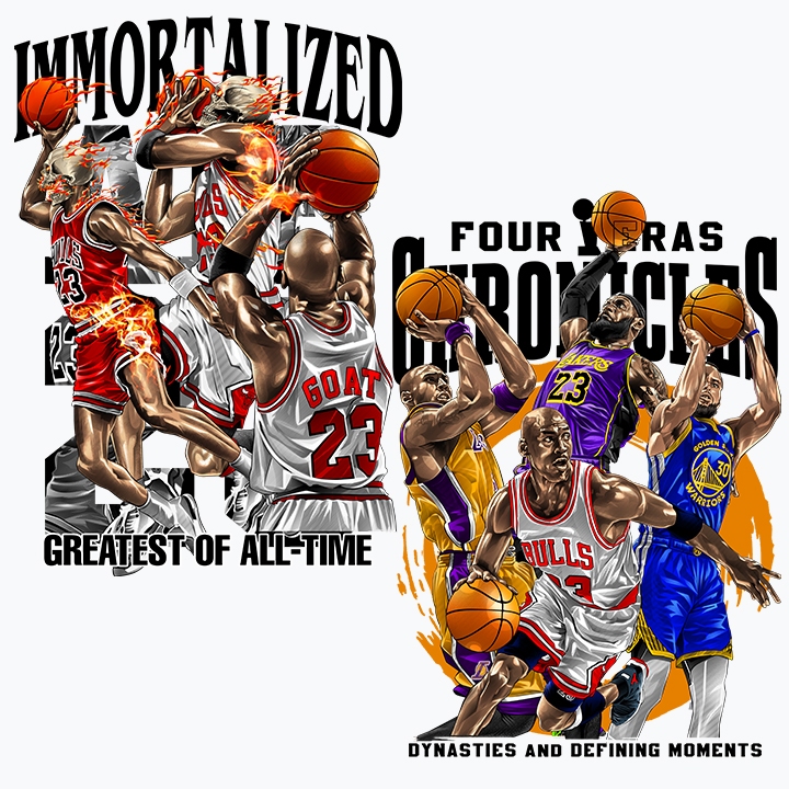 READY TO PRESS - PREMIUM NBA Designs vol.5 A3 Size (11.5"x16") Direct ...