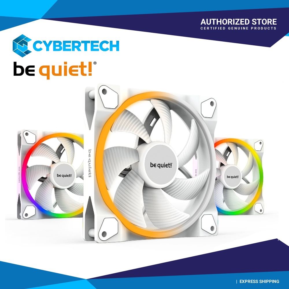Be Quiet! BL102 Light Wings White 140mm PWM Triple Pack Premium ARGB ...