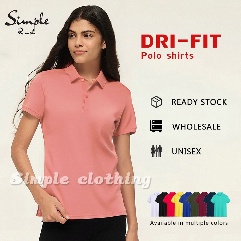 Women’s Dri-Fit Polo Shirt PEACH Color Quick Dry & Breathable Sporty ...