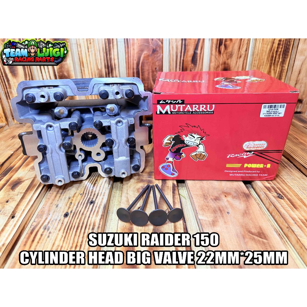 MUTARRU SUZUKI RAIDER 150 CYLINDER HEAD BIG VALVE 22mm*25mm 100% JAPAN ...