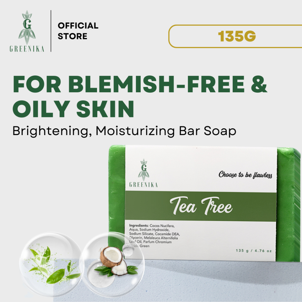 Greenika Organic Tea Tree Soap with Tea Tree Oil Moisturizer Gentle ...