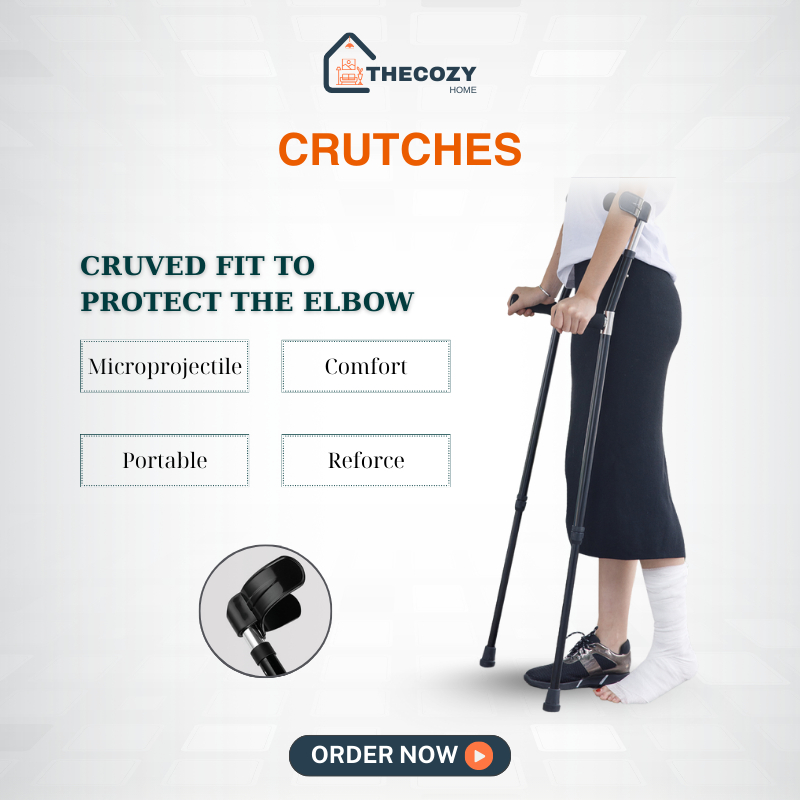 Saklay Adjustable Crutches Single or Pair for Adult Disabled Seniors ...