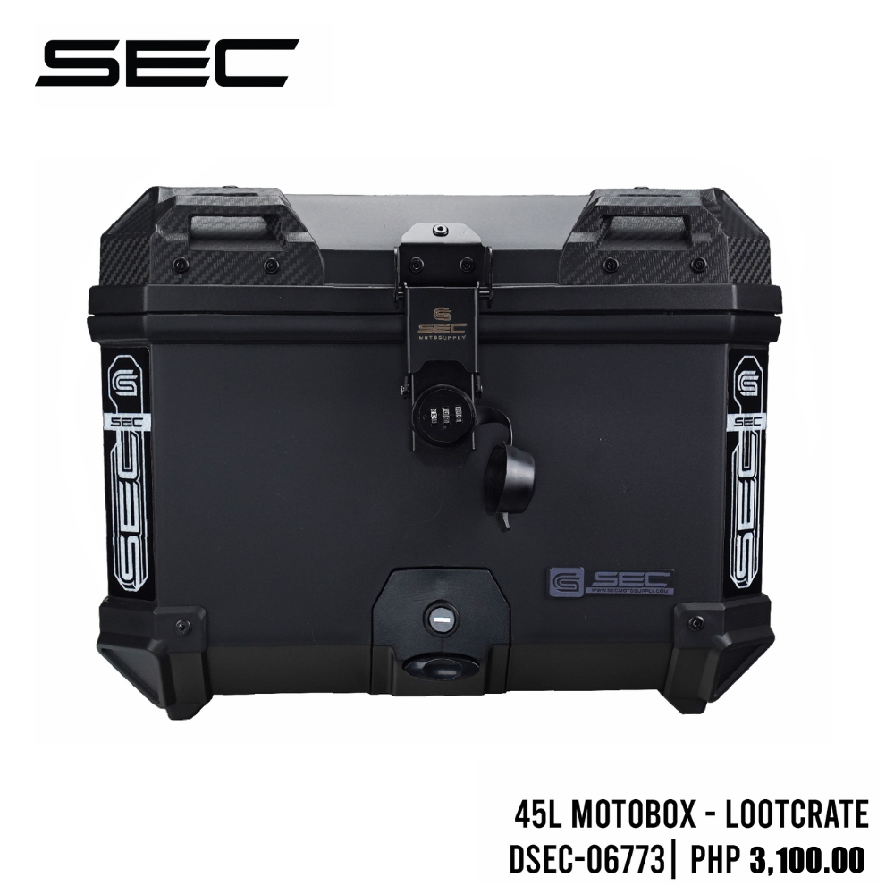 SEC Topbox 45 Liters Top Box for Motorcycle Motobox - LootCrate (DSEC ...