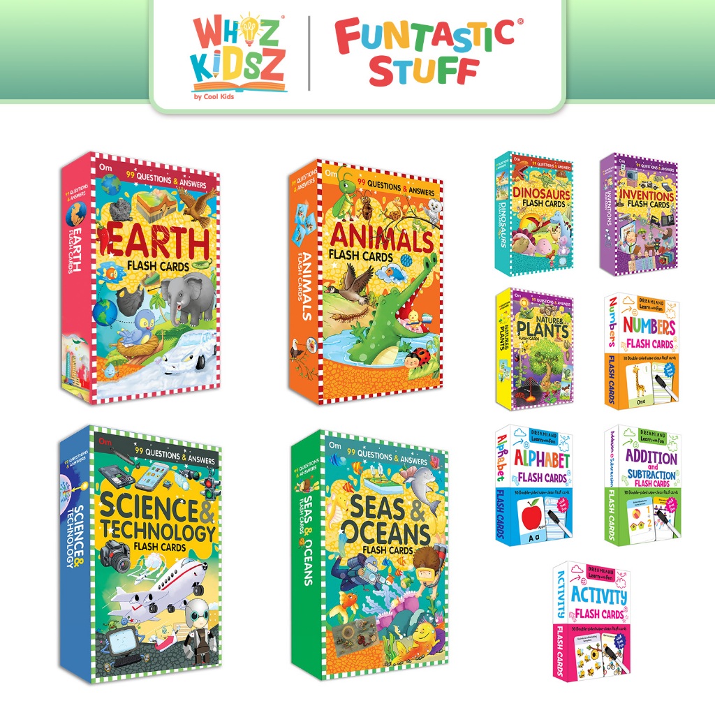 Whiz Kidsz Educational Wipe-Clean & 99 Q&A Flash Cards for Kids | Learn ...