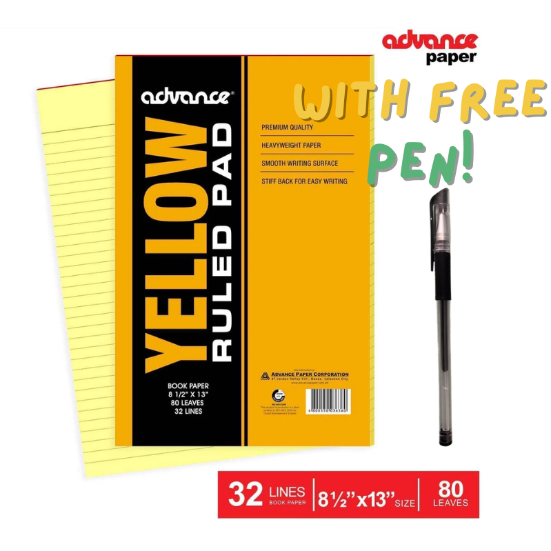 Advance Yellow Ruled Pad 80 Leaves – Premium Quality Writing Pad for ...
