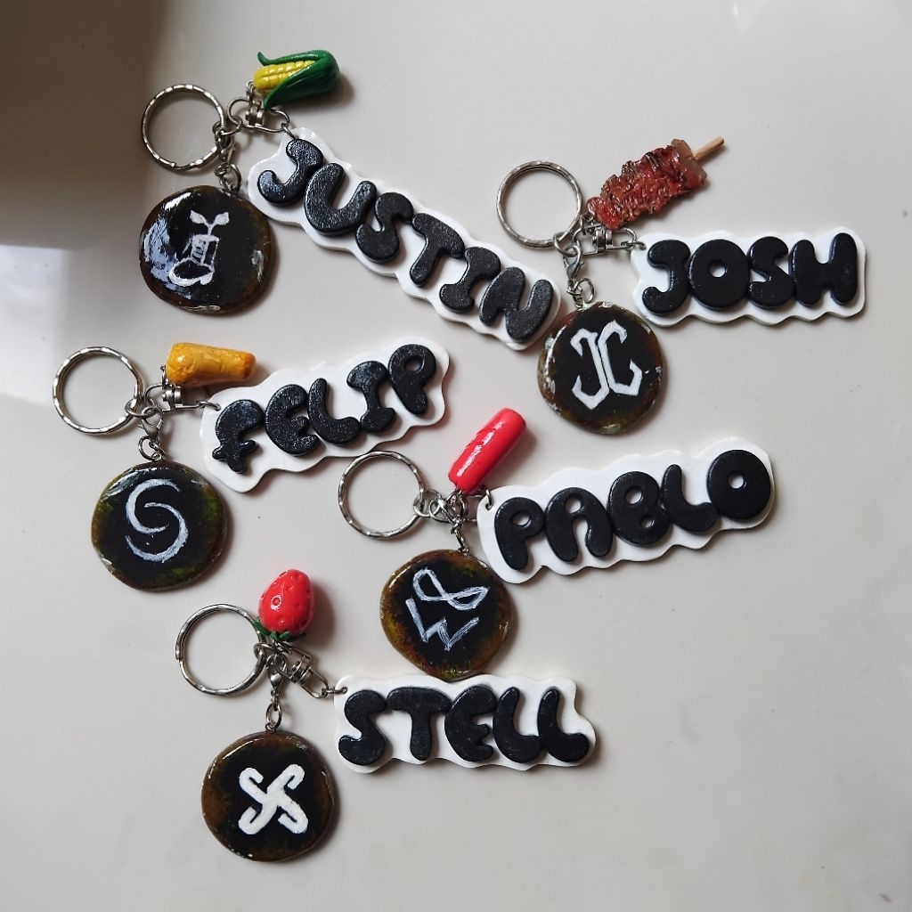 SB19 NAME TAG + FAVE FOOD + LOGO KEYCHAIN HANDMADE CLAY | AKILEX ...