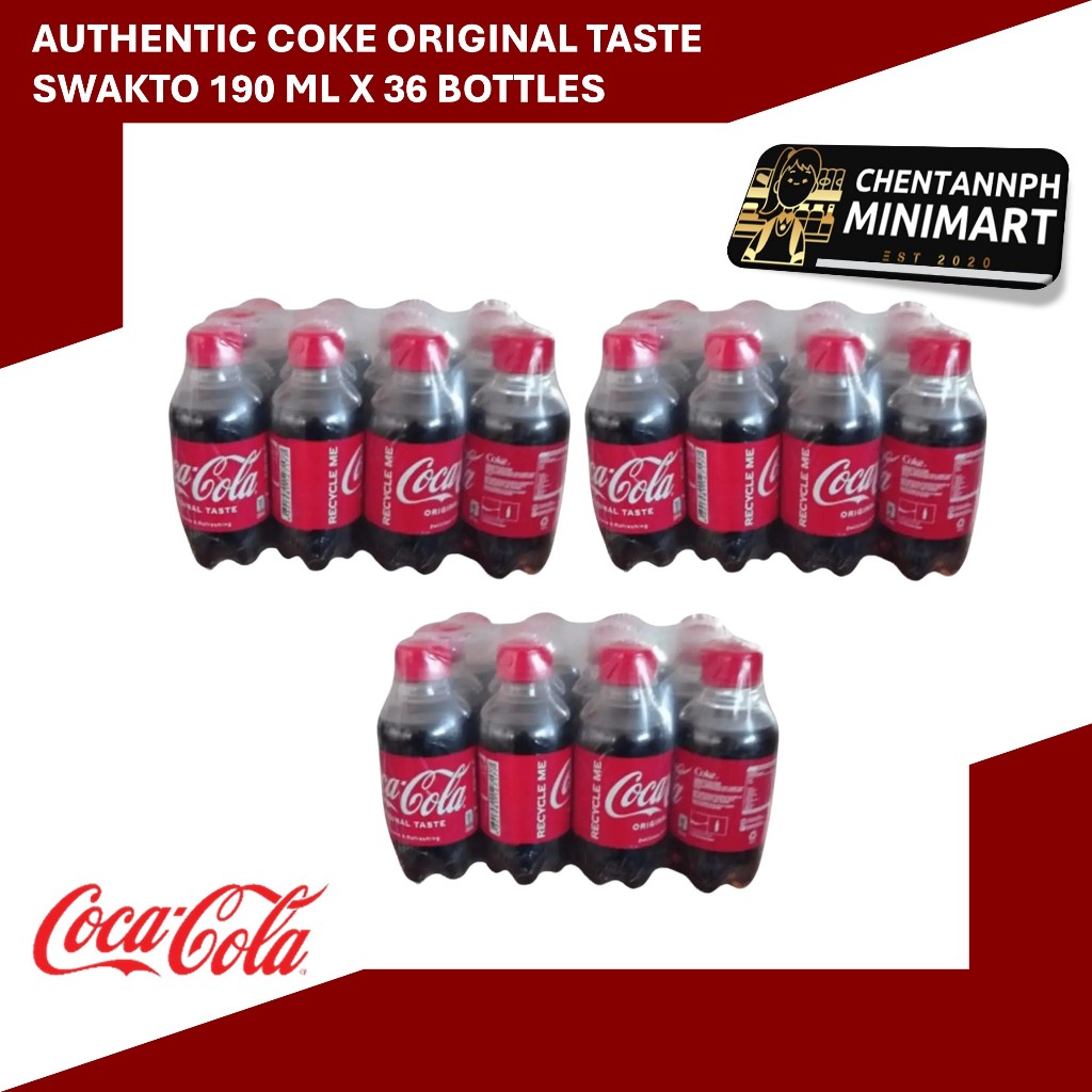 (3 CASES) COCA-COLA Swakto COKE Original Taste Softdrinks Beverages ...