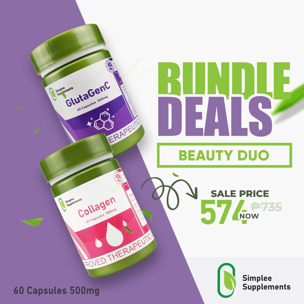 [ BUNDLE DEALS] Simplee Supplements Beauty Duo: GlutaGenC & Collagen ...