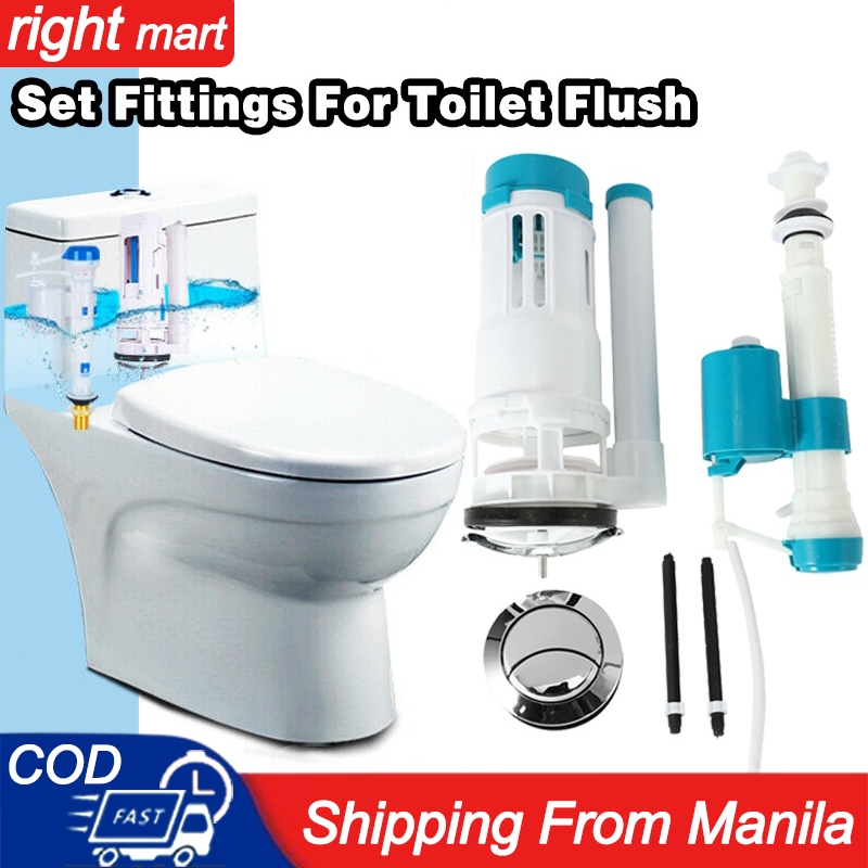 Toilet Flush Set Fittings Dual Button Flush Valve Toilet Inlet Valve ...