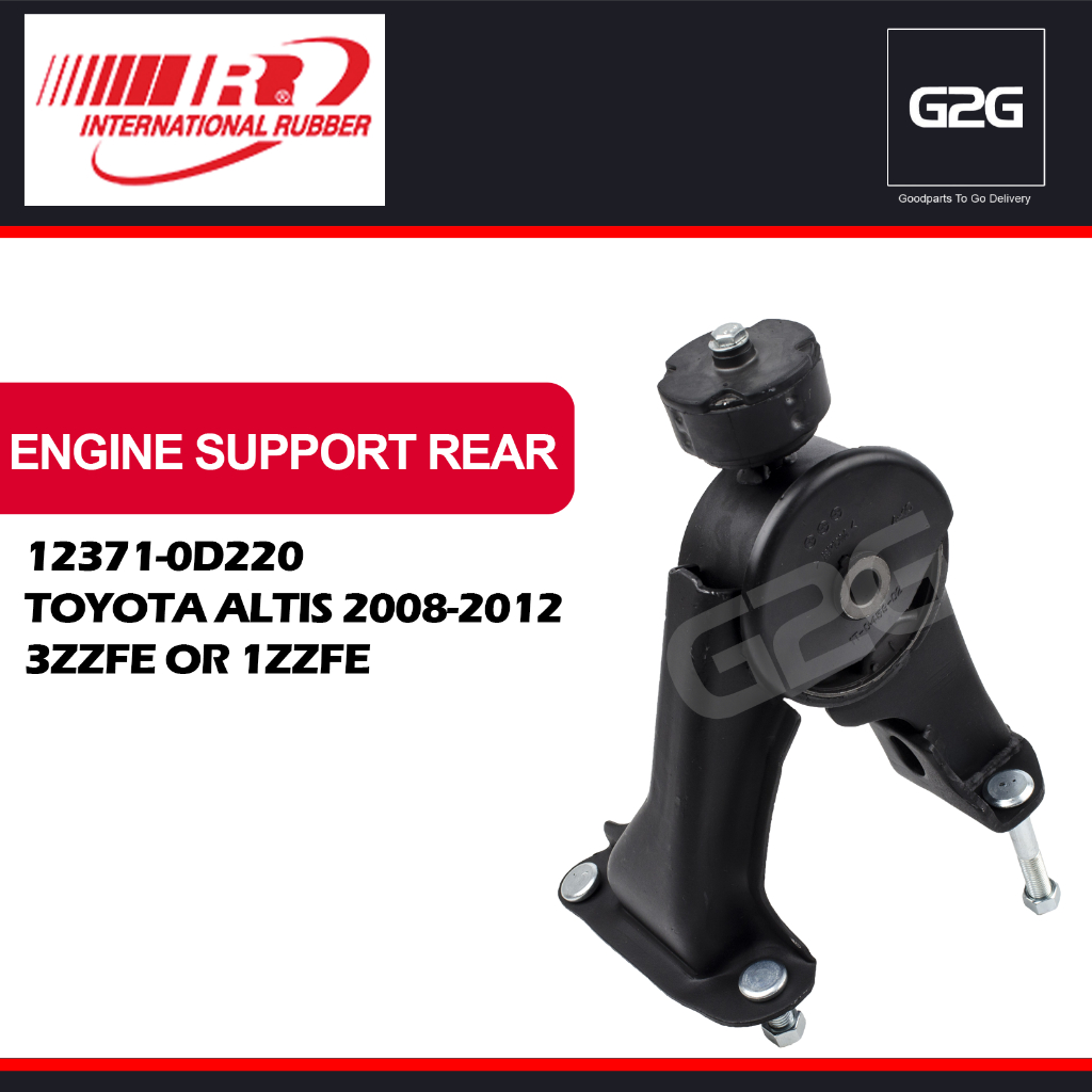 Engine Support Rear International Rubber 12371-0D220 Toyota Altis 2008 ...