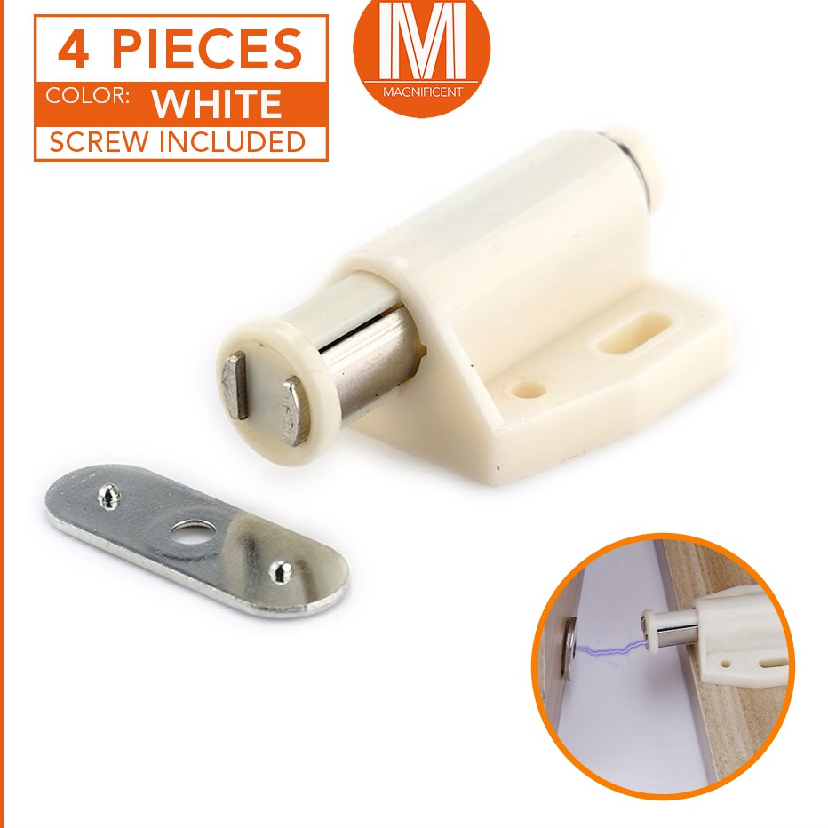 Magnetic Single Push to Open Catch (4 Pieces) | Shopee Philippines