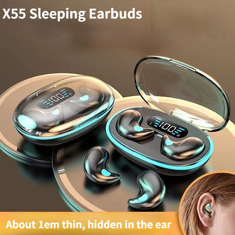 X55 TWS Mini BT5.3 Wireless Earphone IPX5 Headphones Noise Reduction ...