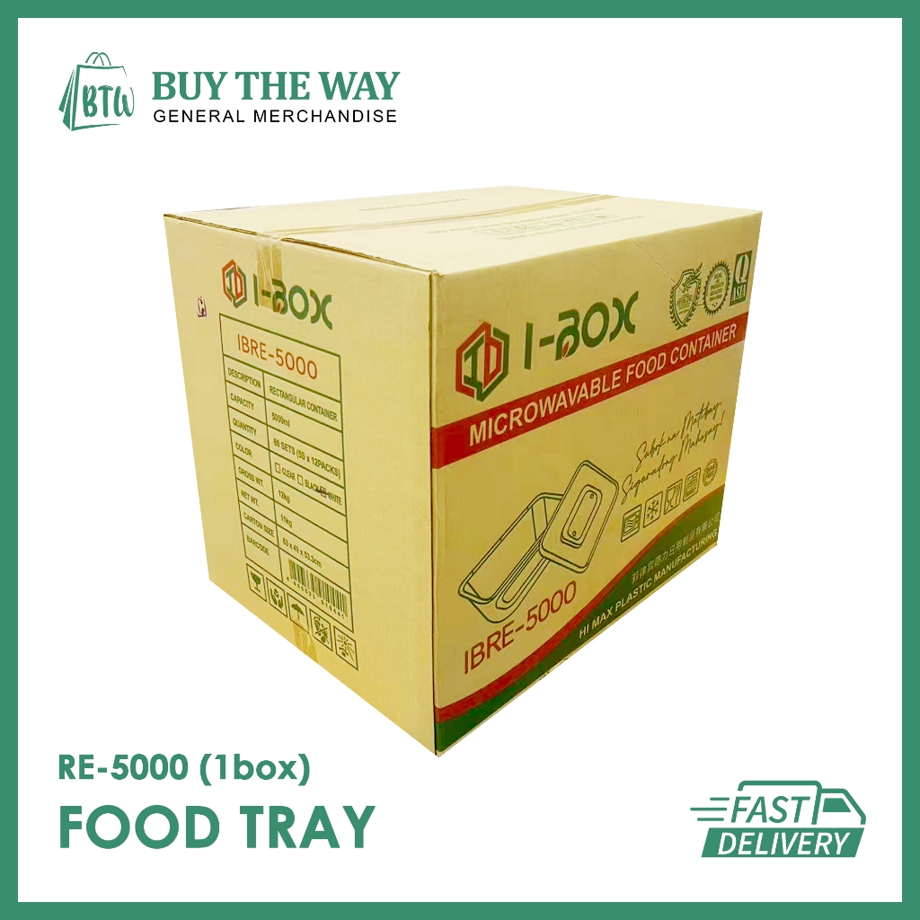 【iBOX】RE-5000 (60pcs) PARTY TRAY / Microwavable food container | Shopee ...