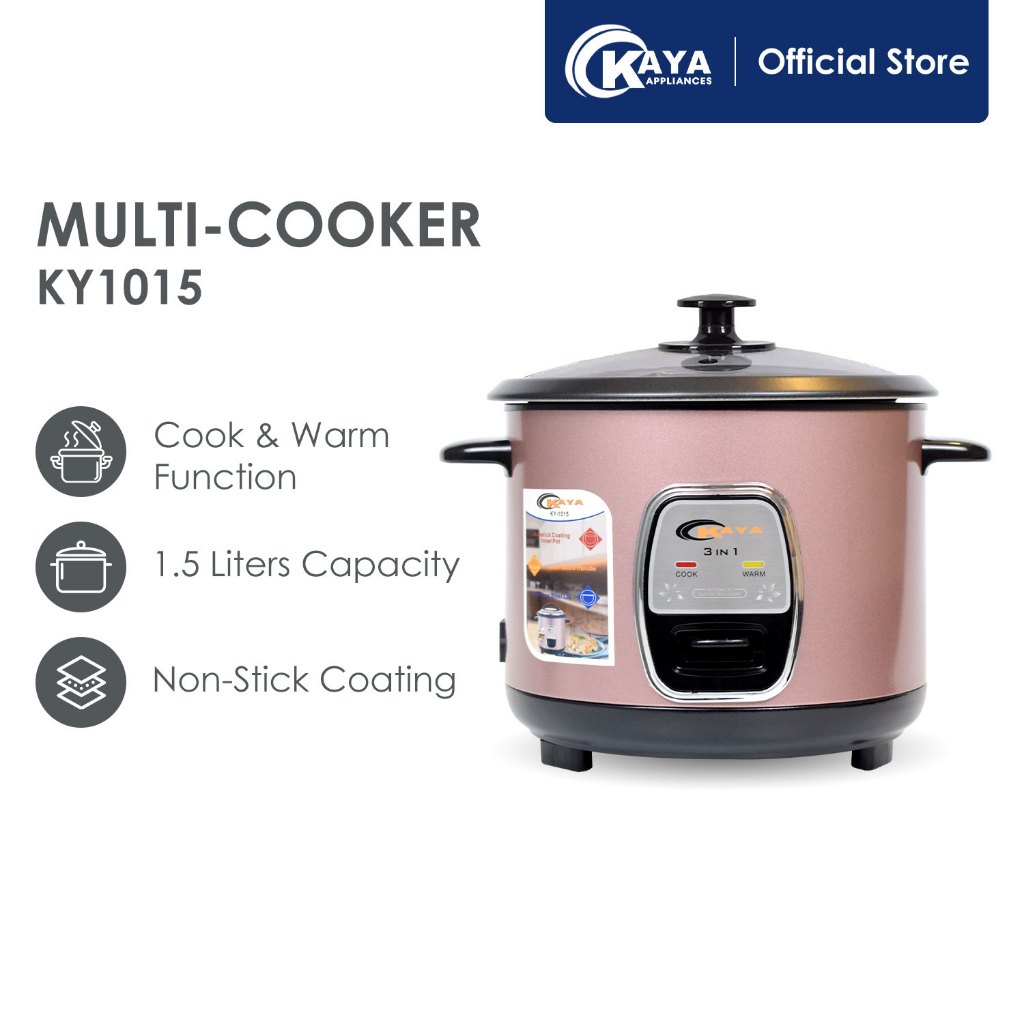 KAYA KY-1015 1.5L 3-in-1 Rice Cooker Multi-Cooker Cook and Warm ...