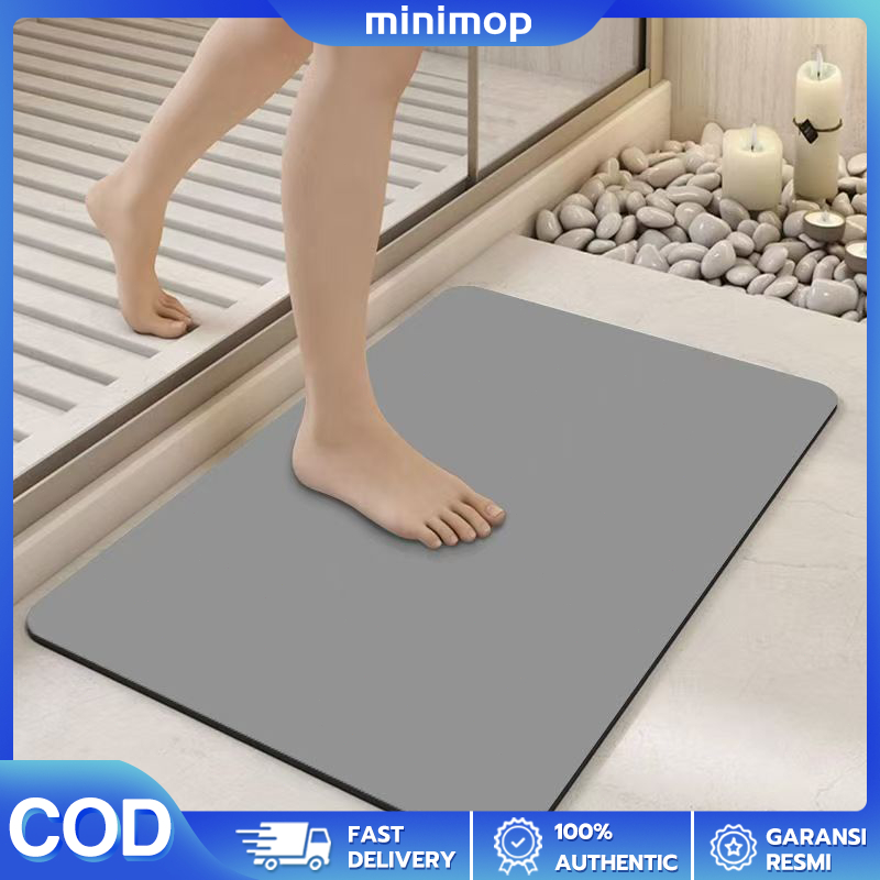OTSS Diatomite Floor Mat Bathroom Mat Anti-Slip Absorbent Diatom Mud ...