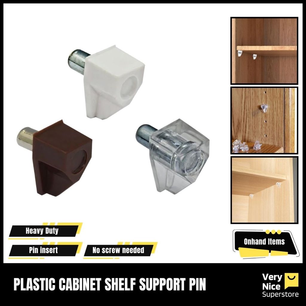 (100PCS) Plastic Cabinet Shelf Support Peg Cabinet Shelf Supports Pins ...
