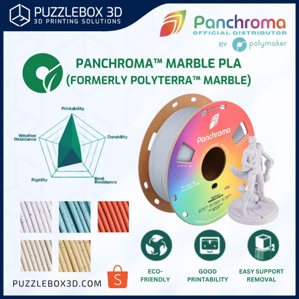 Polymaker Panchroma Marble PLA 3D Printing Filament Eco-Friendly ...