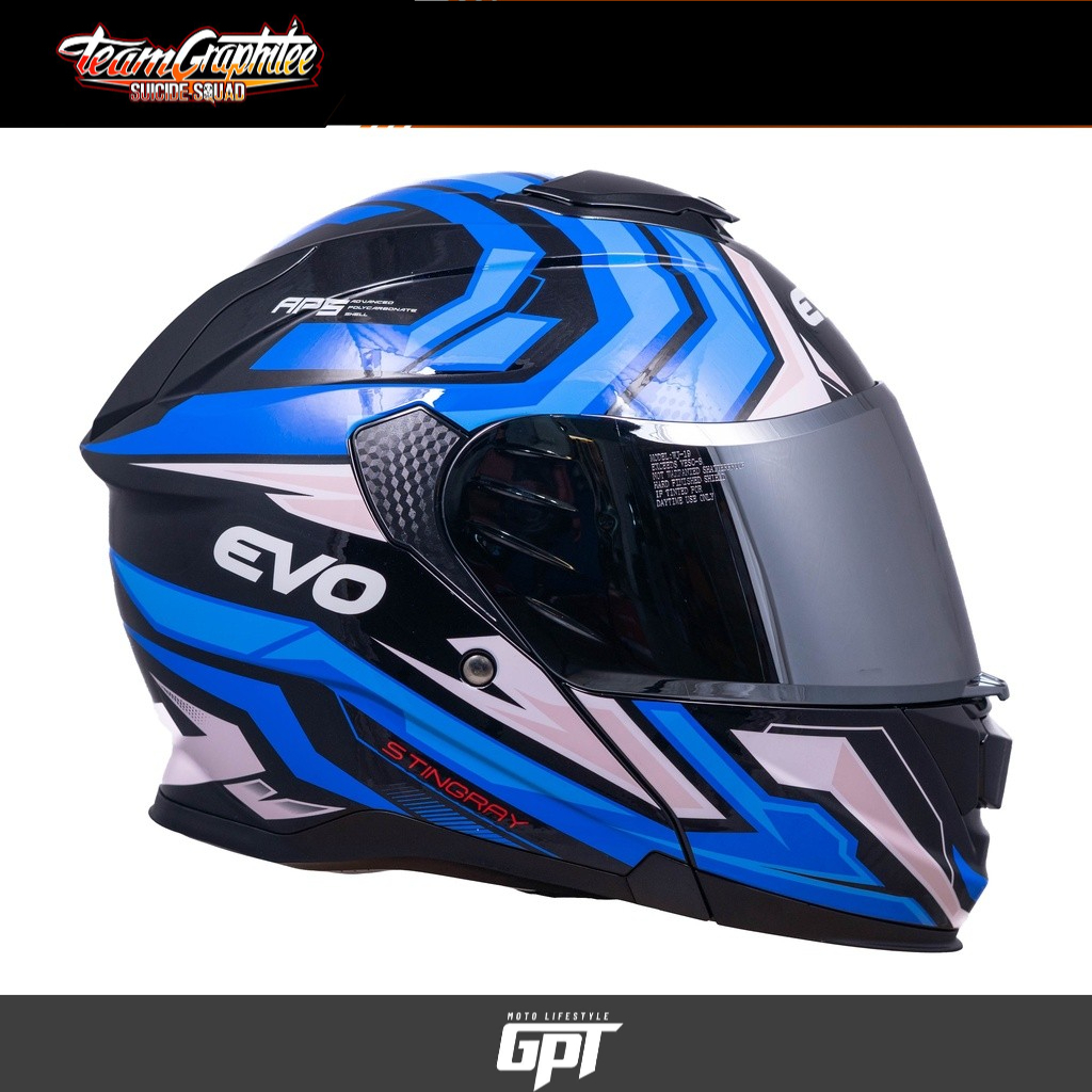 EVO HELMET VXR5000 STINGRAY Dual Visor w/ free clear lens | Shopee ...