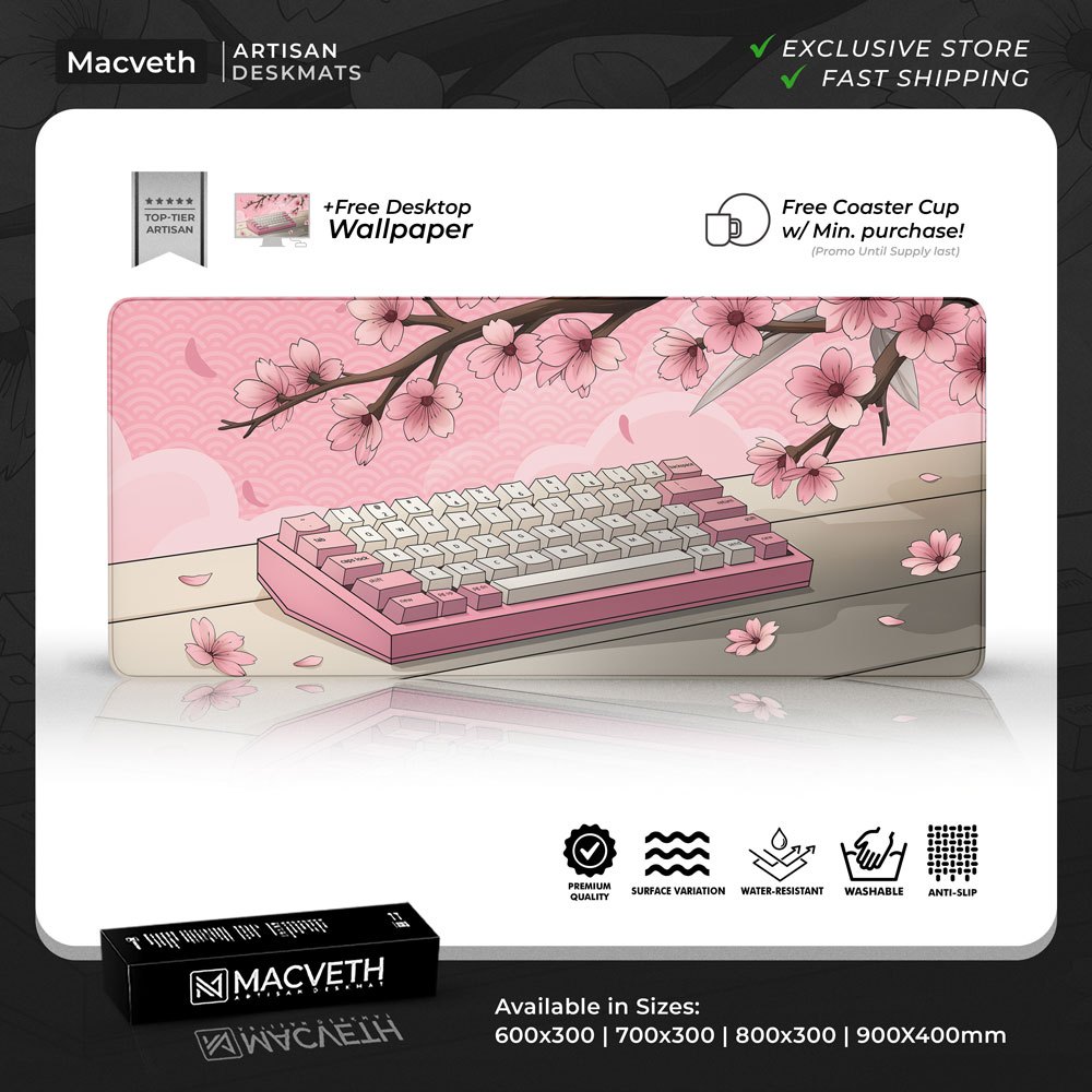 Macveth Mousepad | HANAMI Type Deskmat | Extended Large Gaming Mouse ...