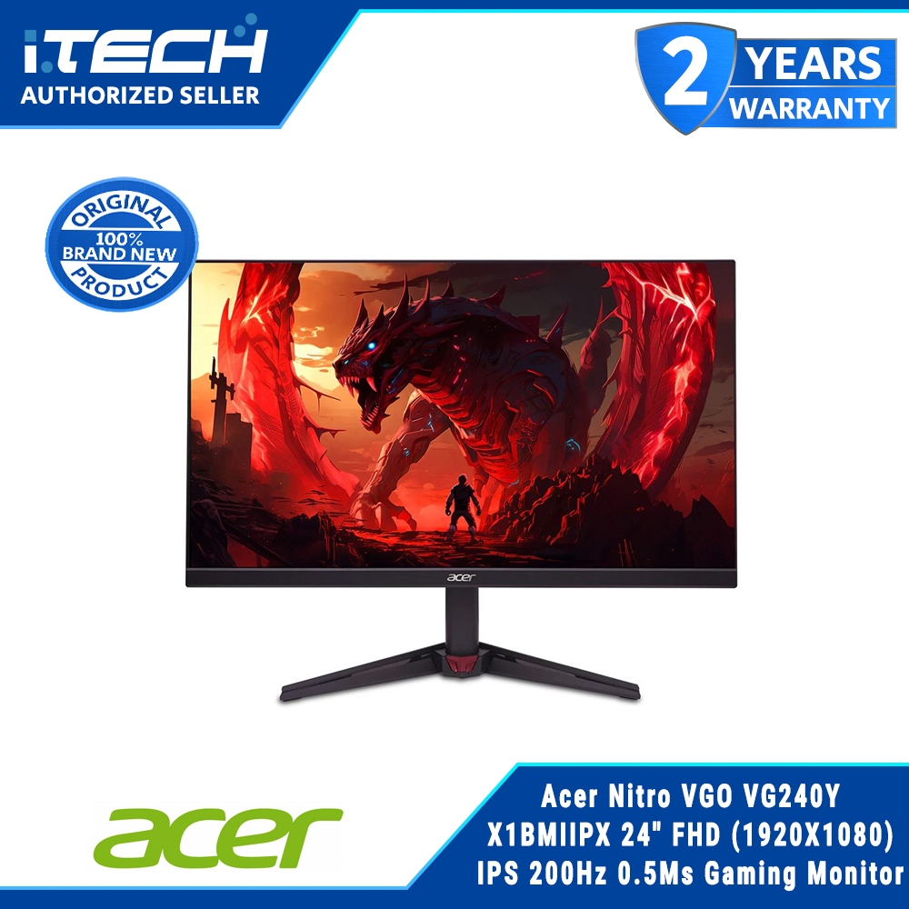 Acer Nitro VGO VG240Y X1BMIIPX 24" FHD (1920X1080) IPS 200Hz 0.5Ms ...