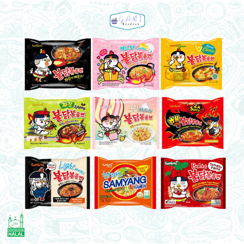 Samyang Buldak Korean Fire Instant Noodles - HALAL -140g | Shopee ...