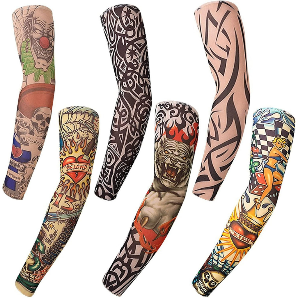 Tattoo Sleeves Set, Fake Arm Sleeves For Men Women, Soft Elasticity Arm ...