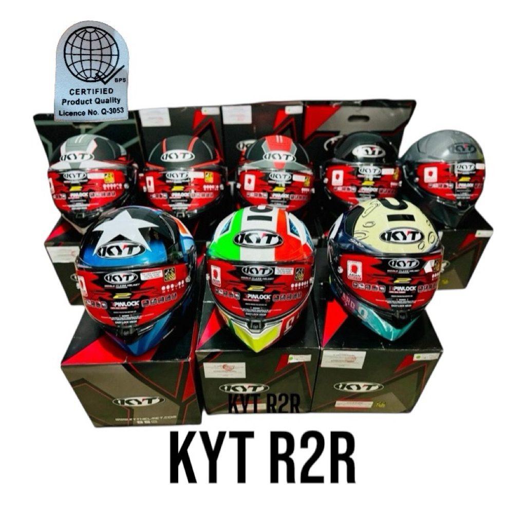 KYT R2R PRO HELMET DUAL VISOR FOGGIA MISSANO/ MUGELLO/ MASSIA / LED ...