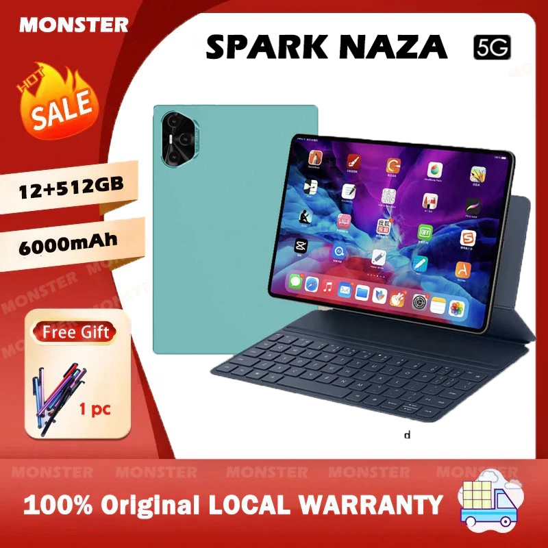 SAM/SUNG SPARK NAZA Original Tablets 10 Inch 12GB + 256GB Android ...