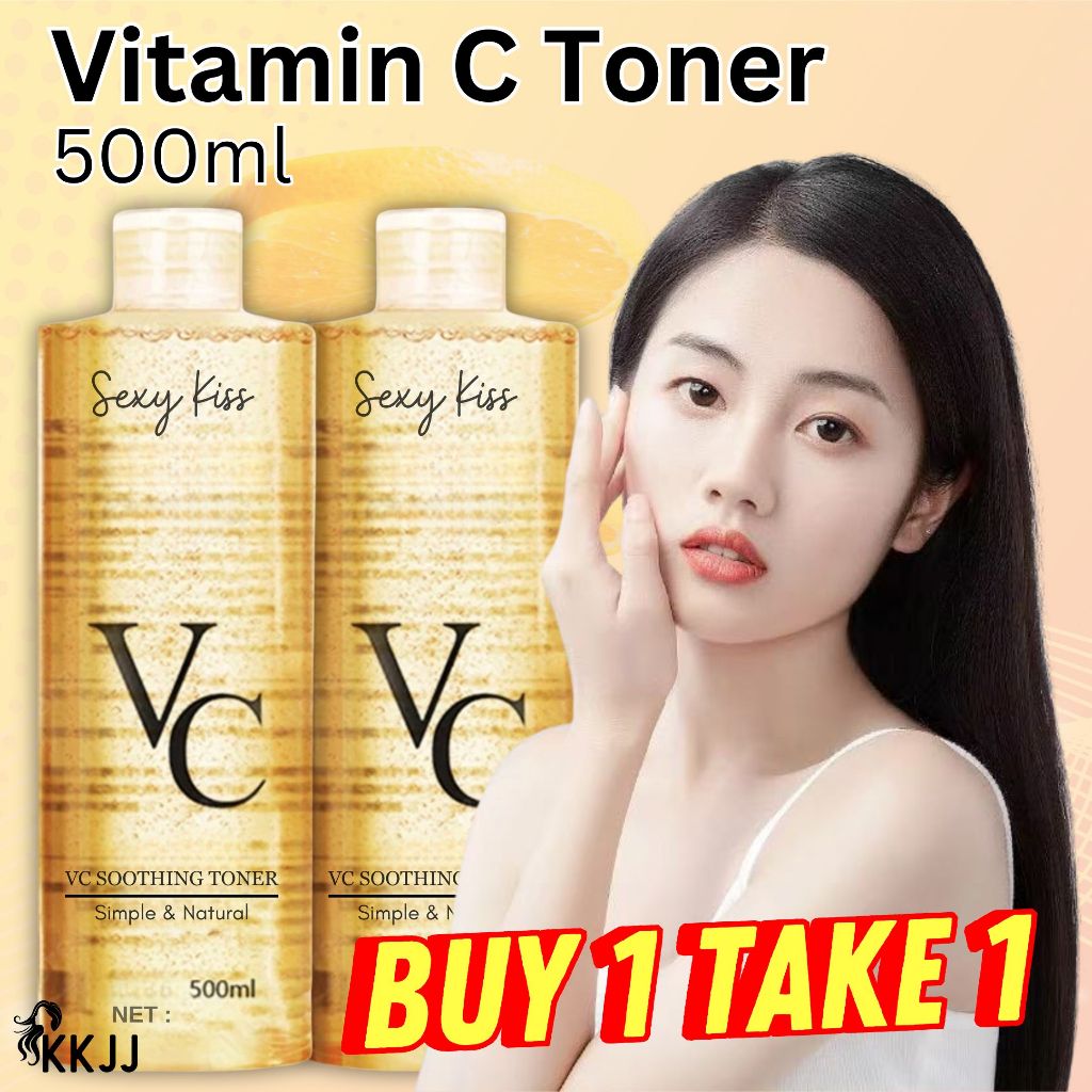 KKJJ 500ml Vitamin C Toner Intensive Whitening Toner Essence Remove Melasma Acne Pimple Marks ...