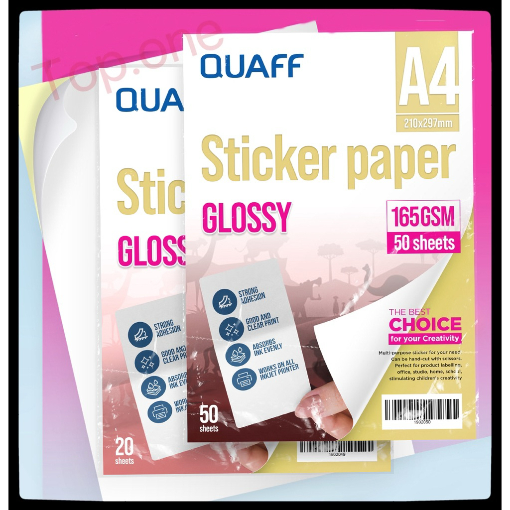 Quaff Glossy&Matte Label Sticker Printable/Kraft Sticker Paper/A4 ...