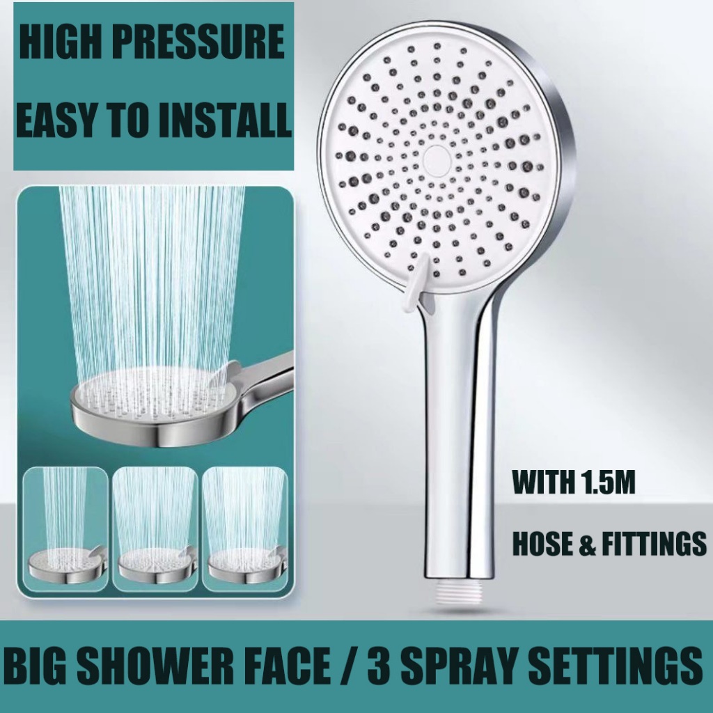 Shower head 3in1 Durable Pressurized nozzle comes with filter High ...